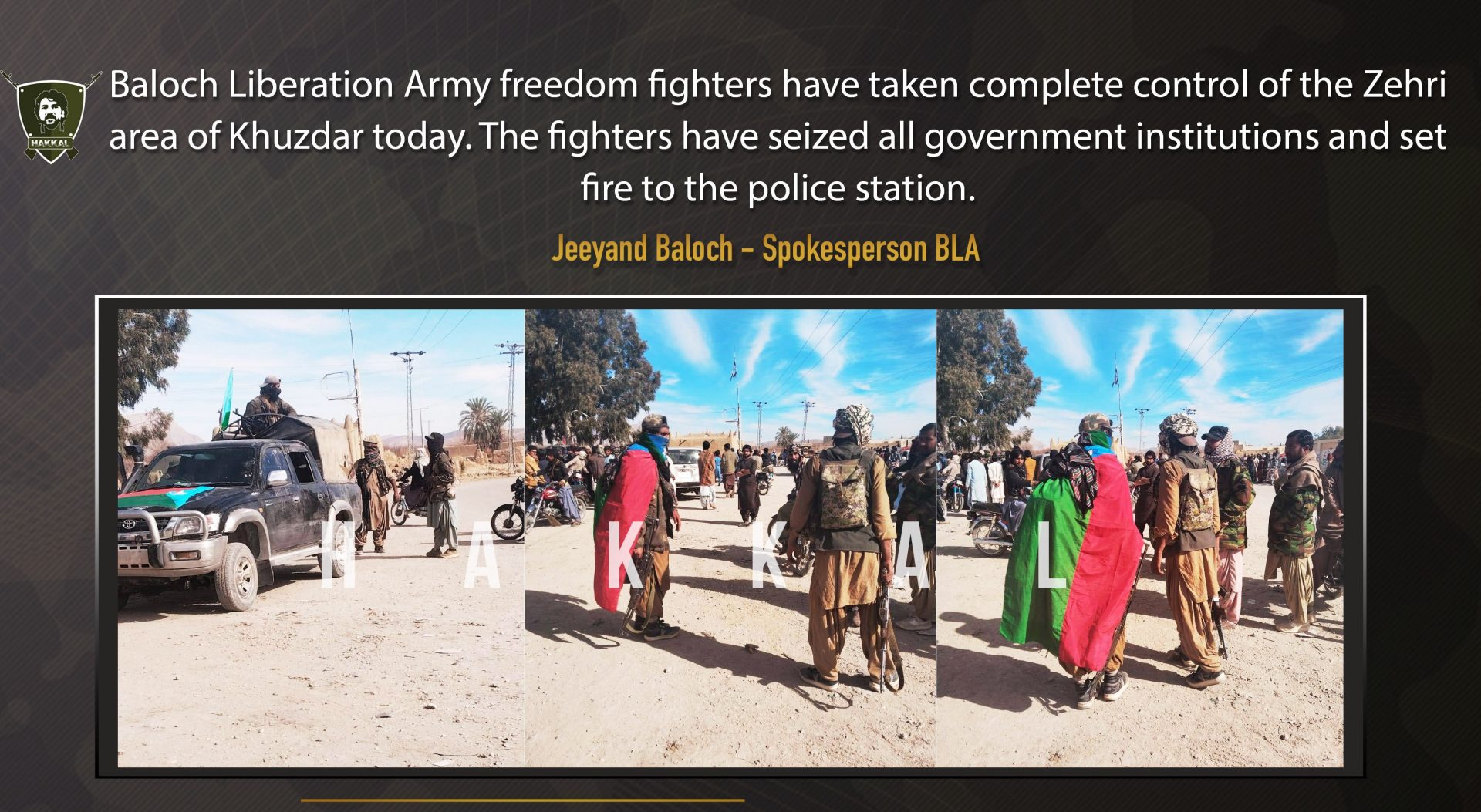 BLA Claims Control of Zehri Town in Khuzdar | The Balochistan Post