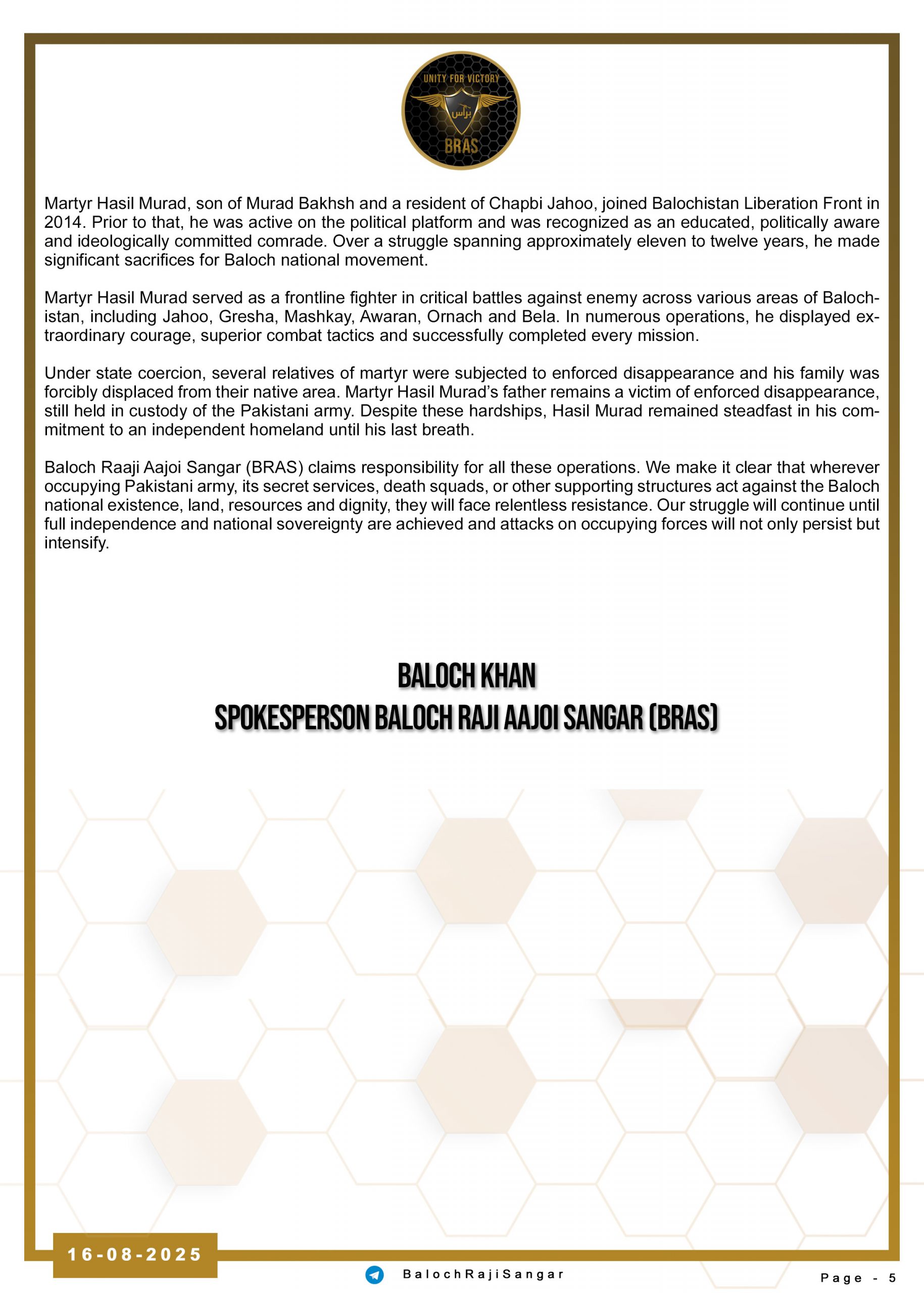 BRAS Says 24 Pakistani Soldiers Killed in 71 Attacks Across Balochistan ...